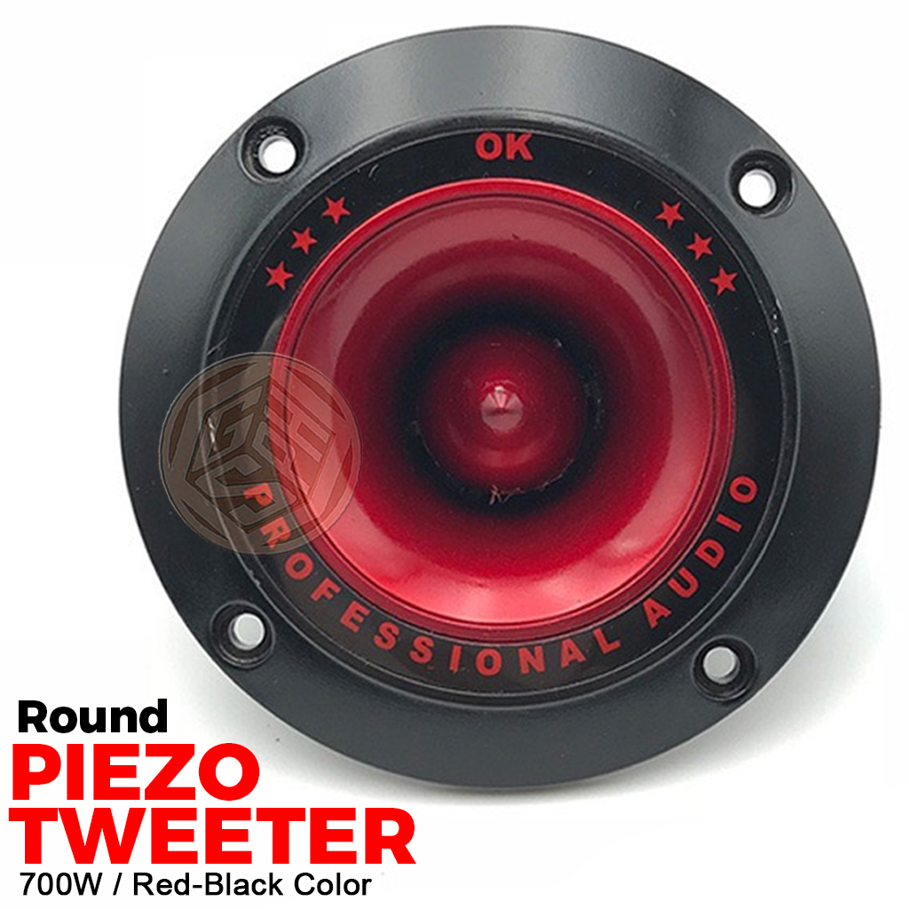700W Piezo Tweeter Round BLACK-RED Heavy Duty | Shopee Philippines