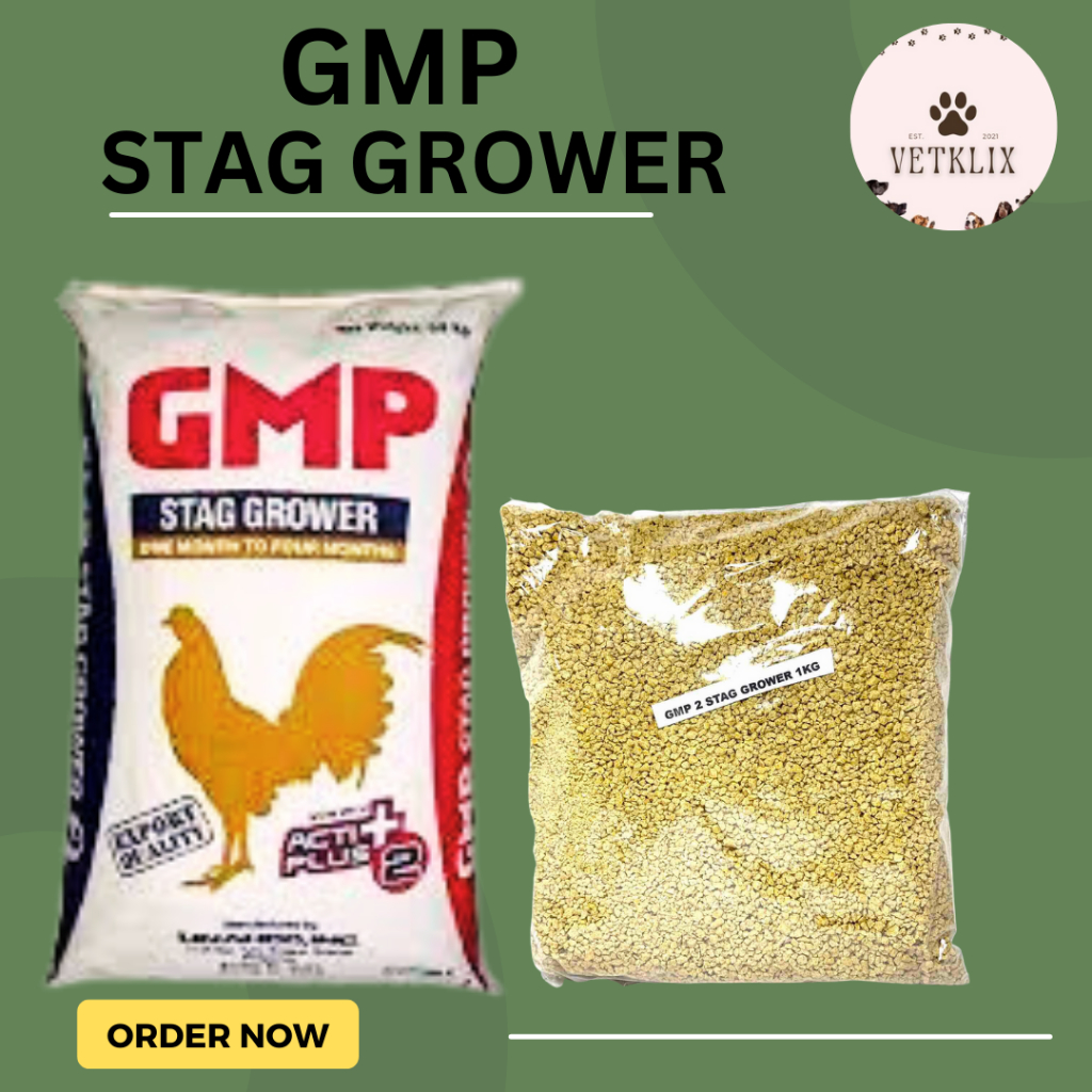 [VETKLIX] 1kg GMP 2 STAG GROWER (REPACKED) / PATUKA SA MANOK / FEEDS | Shopee Philippines