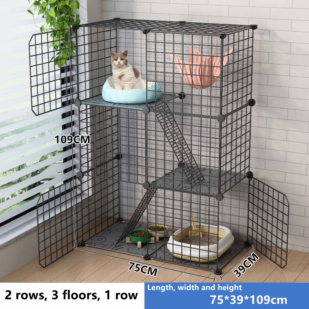 Stackable Cat cage Dog Cat Rabbit Cage easy assemble kitten pet cage Pet House Cage For Cat ...