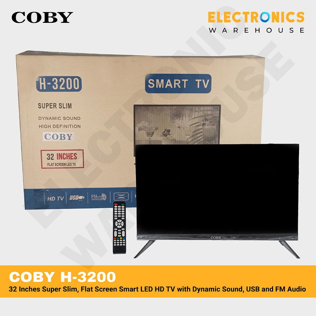 COBY H-3200, 32 Inches Super Slim, Flat Screen Smart LED HD TV with ...