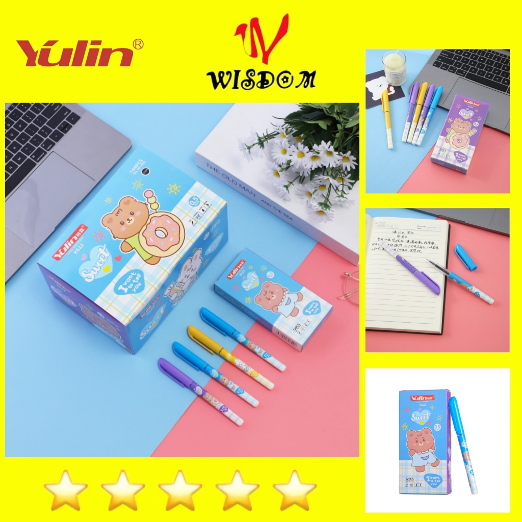 WISDOM YULIN K622 GEL PEN SCHOOL SUPPLIES/Giveaways | Shopee Philippines