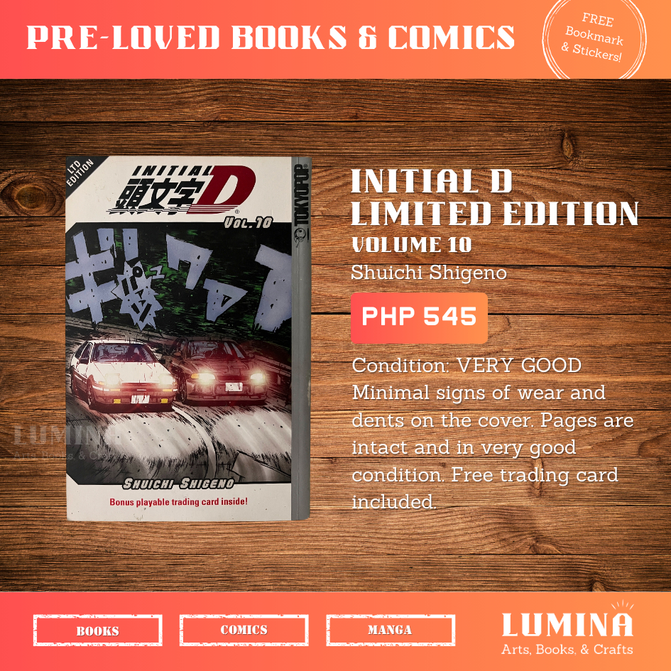 INITIAL D Limited Edition Volume 10 Shuichi Shigeno PRE-LOVED MANGA ...