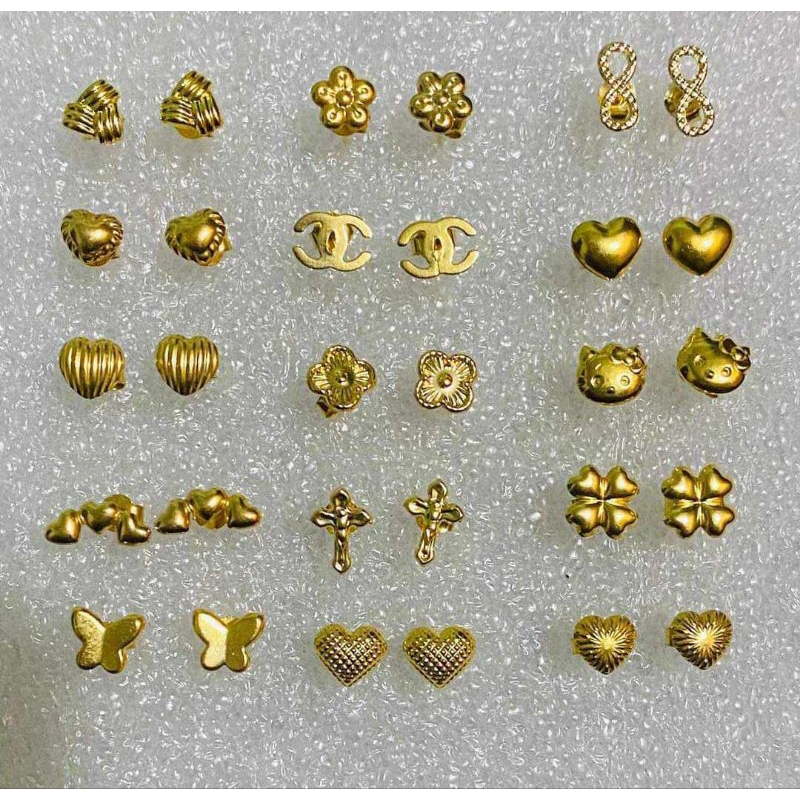 PAWNABLE REAL 18K SAUDI GOLD KNOT EARINGS LW | Shopee Philippines