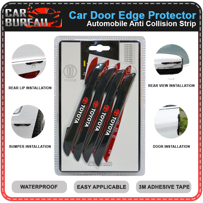 Toyota 4PCS/Set Car Door Guard Protector with Logo Protector Car Door ...