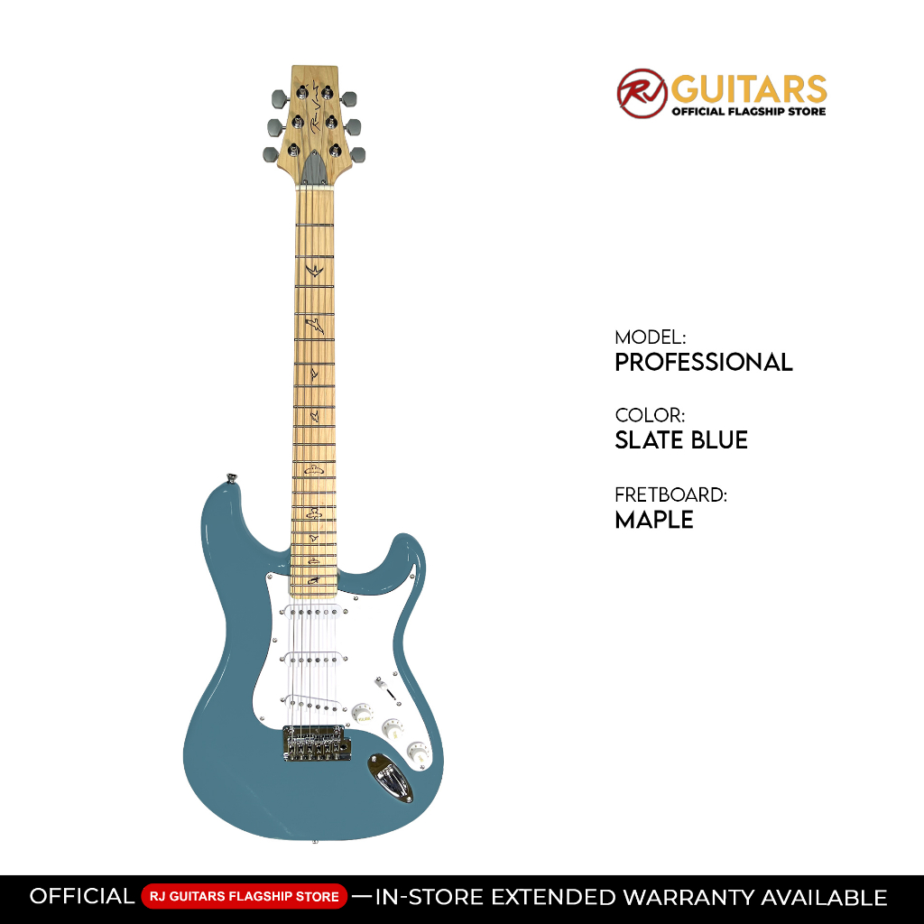 RJ Vibecaster Electric Guitar (Silversky, Stratocaster) | Shopee ...