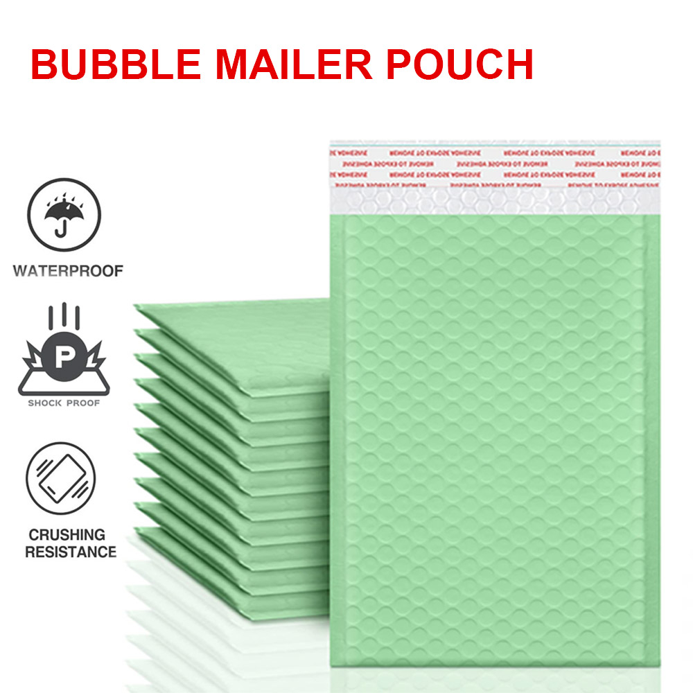 Green Bubble Mailer Bubble Wrap Polymailer Sticky Seal Envelope ...