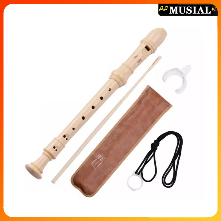 8 Hole Flute Recorder Fingering Soprano (Ivory-Look) With Fingering ...