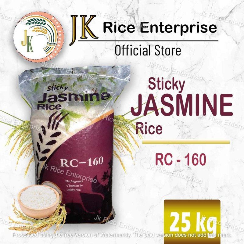 STICKY JASMINE RICE RC-160 25KG (PREMIUM QUALITY RICE) | Shopee Philippines