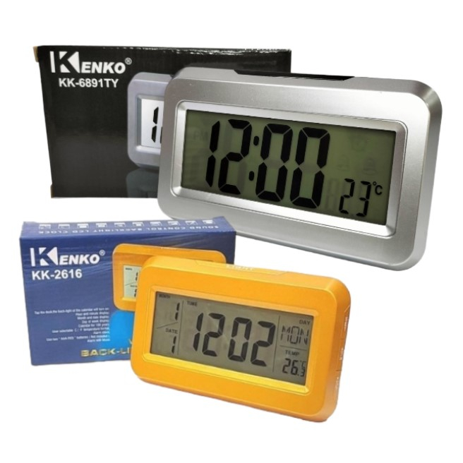 KENKO KK-6891TY VOICE CONTROL BACKLIGHT LCD ALARM CLOCK | Shopee ...