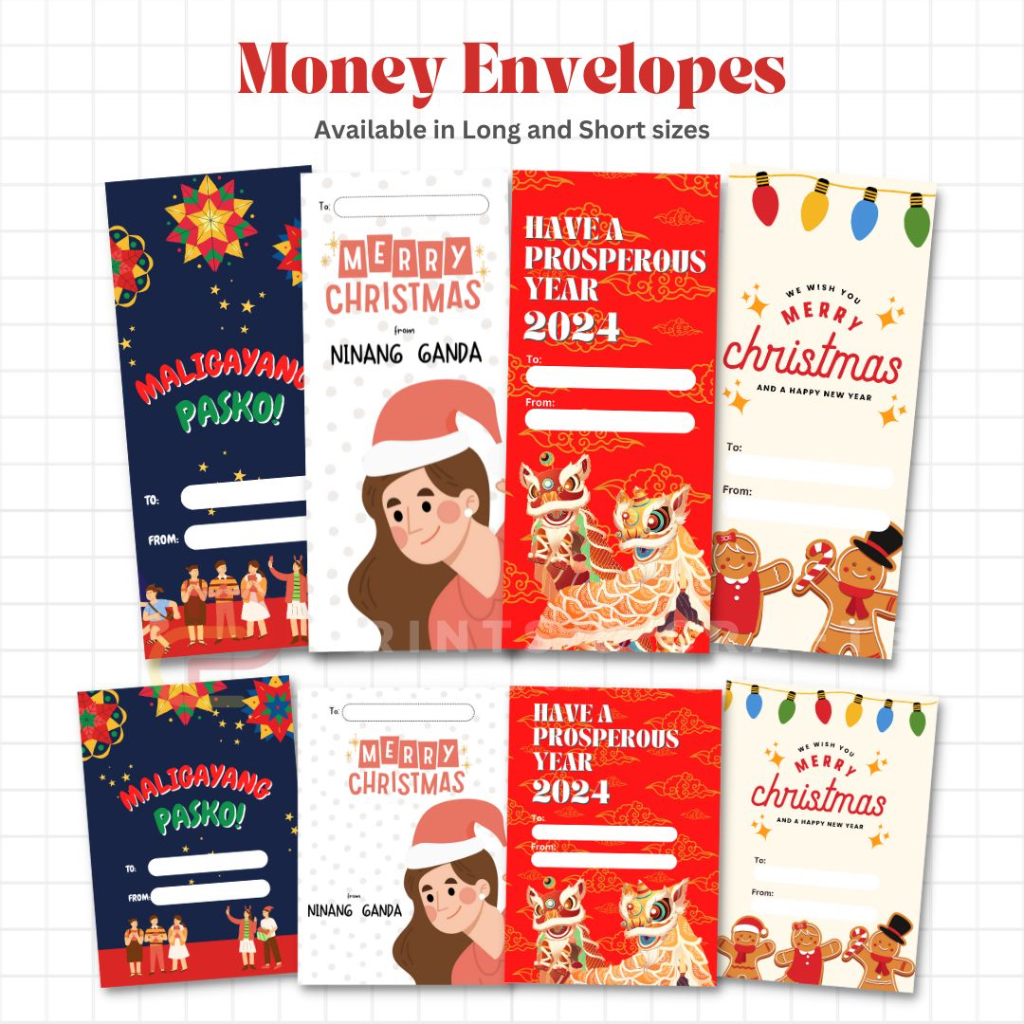 Customized Money Envelope | Christmas Envelope | Money Angpao ...