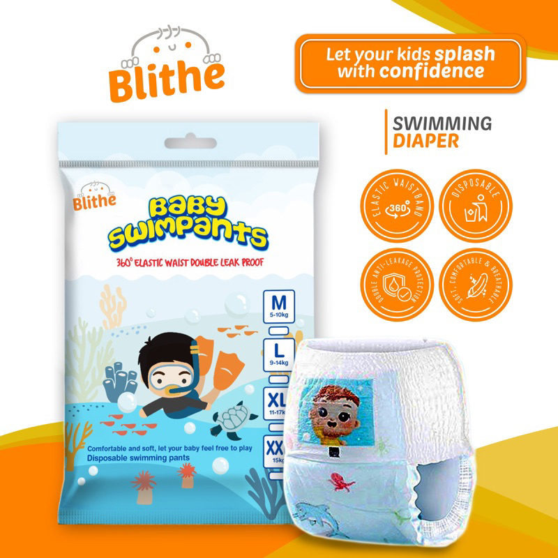 blithe baby disposable swim pants toddler diaper swimming cloth nappy m ...