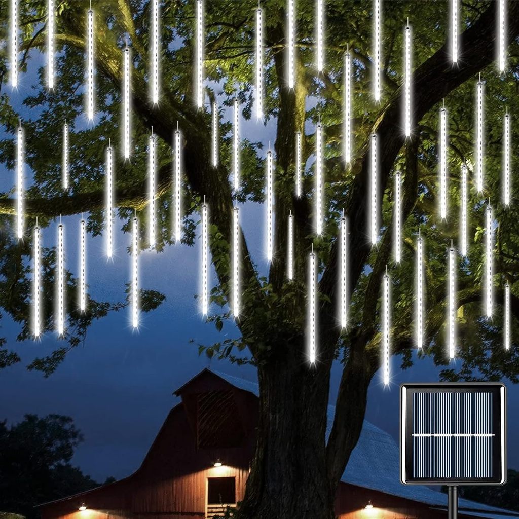 Meteor Shower Solar Led Rain Lights Waterfall Led Solar Light Outdoor ...