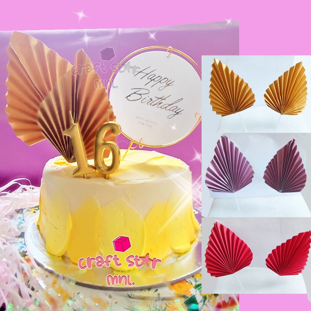 Fan Topper for Cake Multiple Colors Red Gold Purple Cake Topper for ...