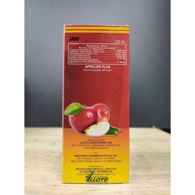 Appeczin Plus Vitamins, Appetite Stimulant 120ml | Shopee Philippines