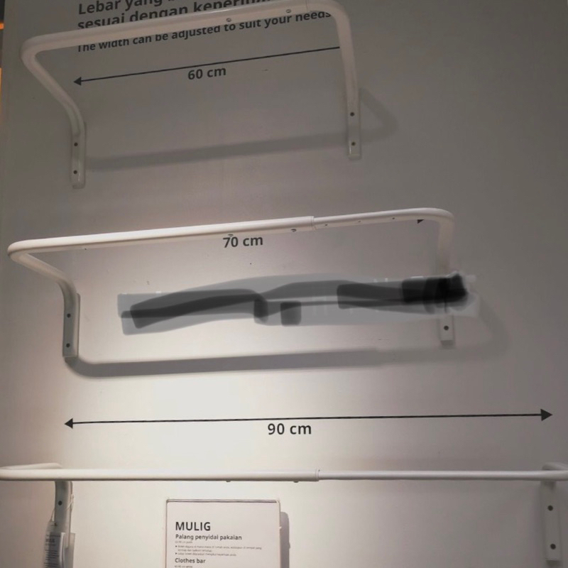 MULIG clothes bar, IKEA clothes laundry hanging bar | Shopee Philippines