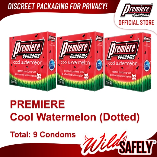 Premiere Condoms Dotted Cool Watermelon by 3's, Pack of 3 | Shopee ...