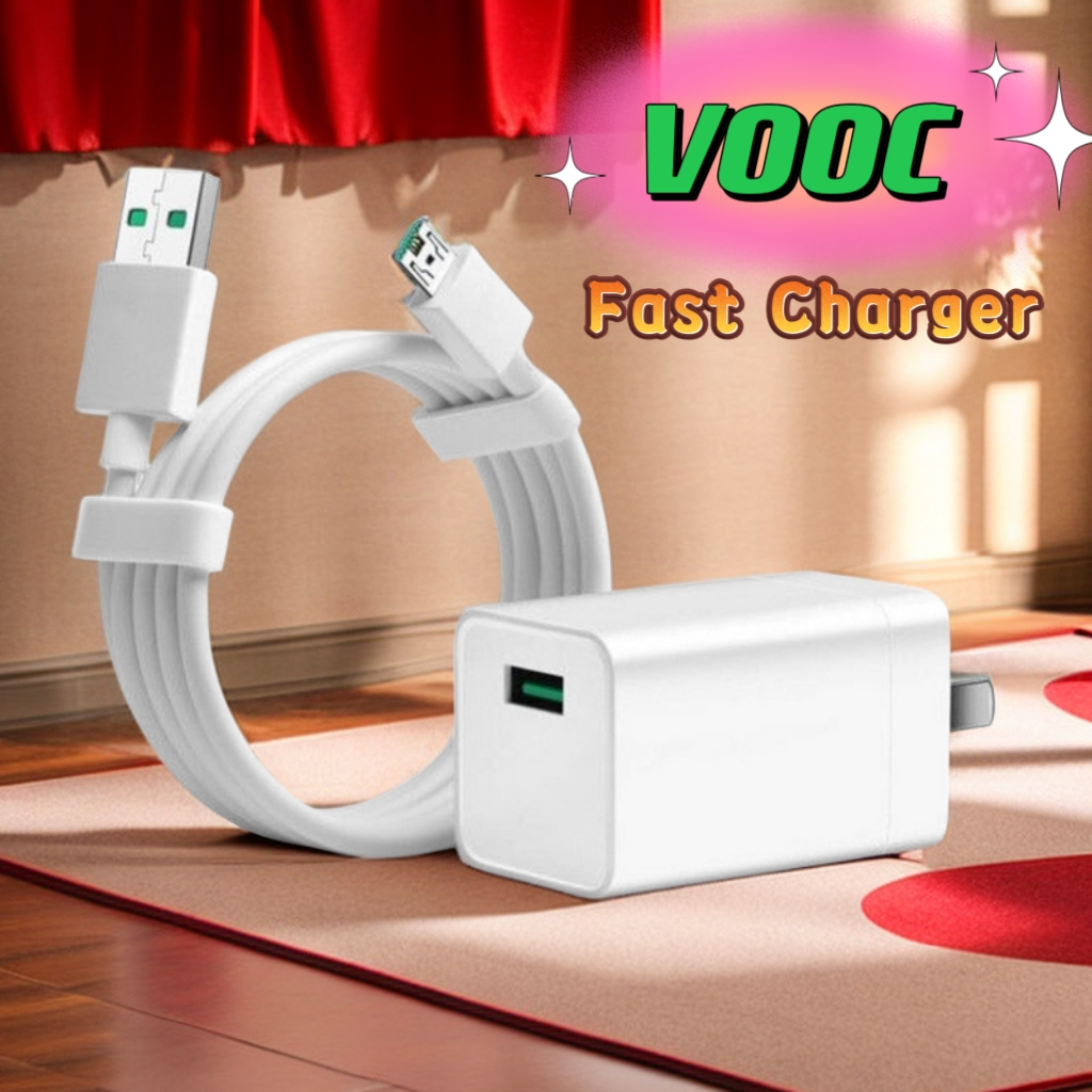 vooc fast charger + USB Cable 5A Original Super Flash Micro typec ...