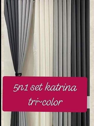 [onhand] Plain Curtain Mocha / White / Cream / Caramel 2ft - 10ft (8 ...