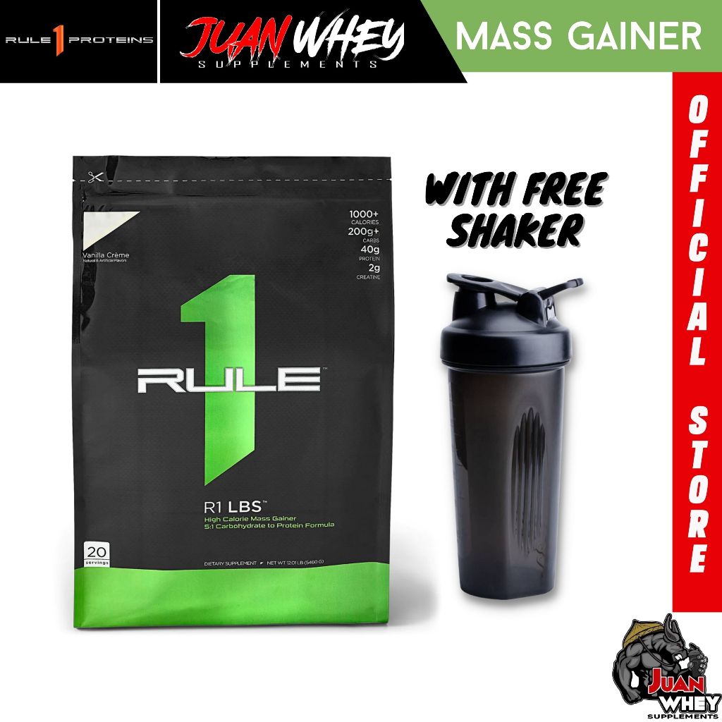 RULE 1 LBS MASS GAINER High-Calorie Weight Gainer 12Lbs | Shopee ...