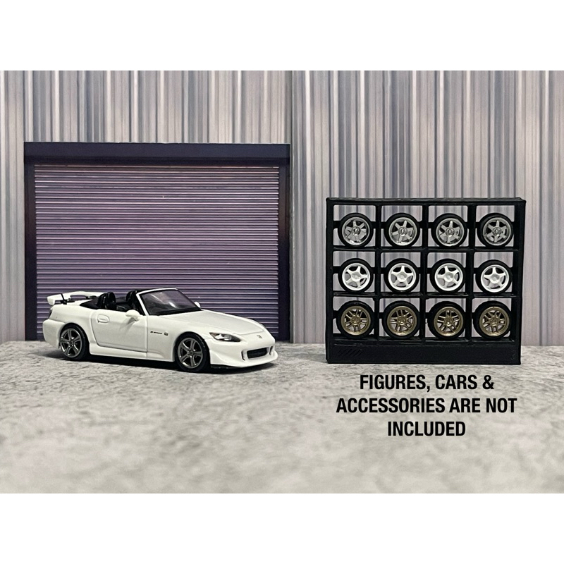 1:64 Scale Wheel Storage Rack 12 Slots for Miniature Diorama Display ...