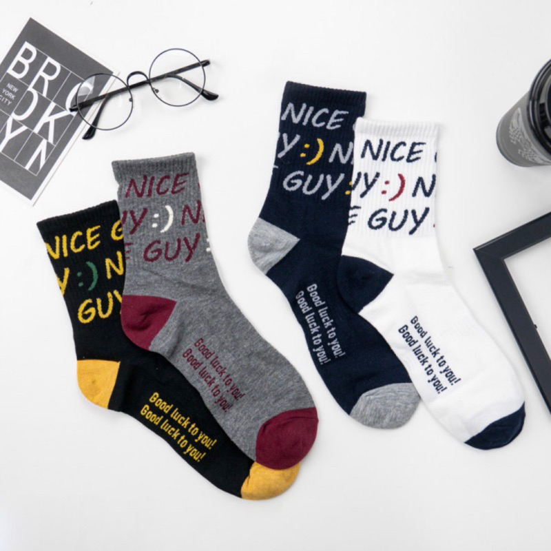 Korean Socks - Nice Guy Statement Socks - Iconic Socks | Shopee Philippines