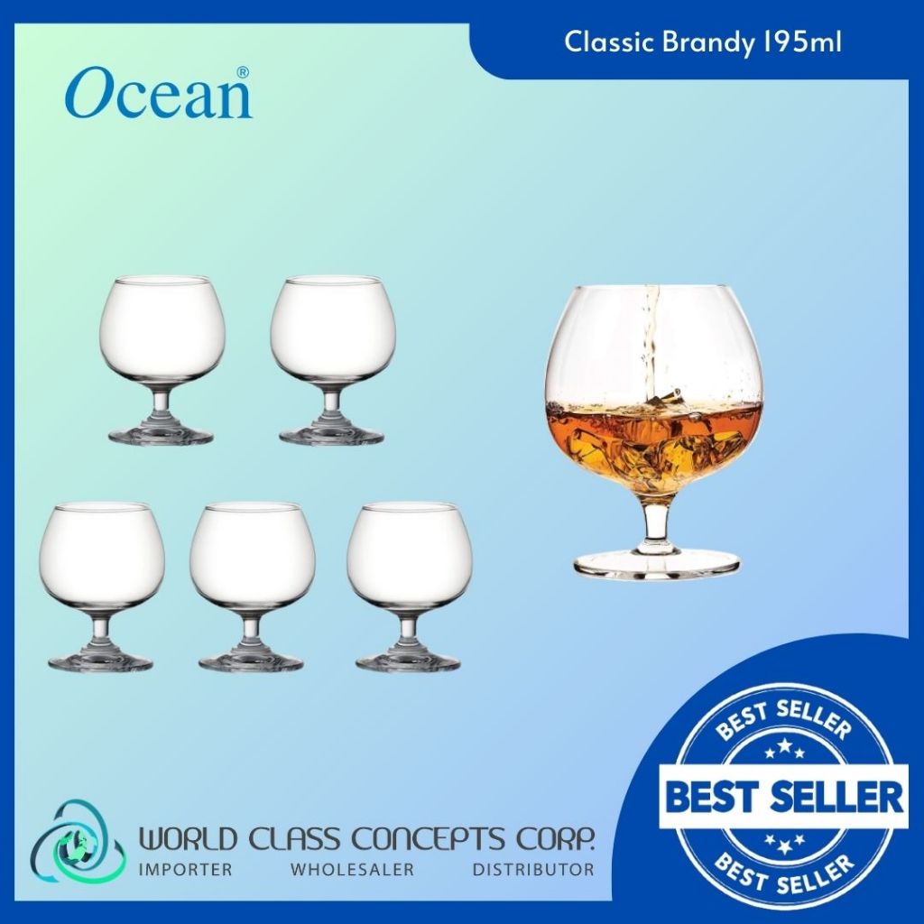 Ocean Glassware Classic Brandy Drinking Glass 195 mL (SET OF 6) WCCC ...