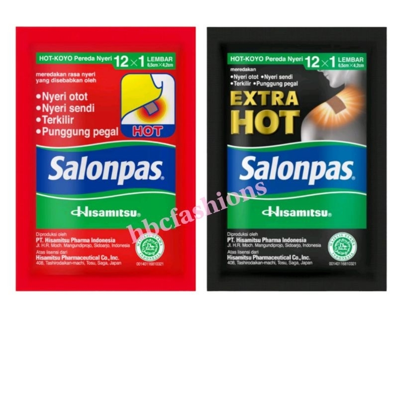 Salonpas Hisamitsu Medicated Plaster Hot&Extra Hot original from ...