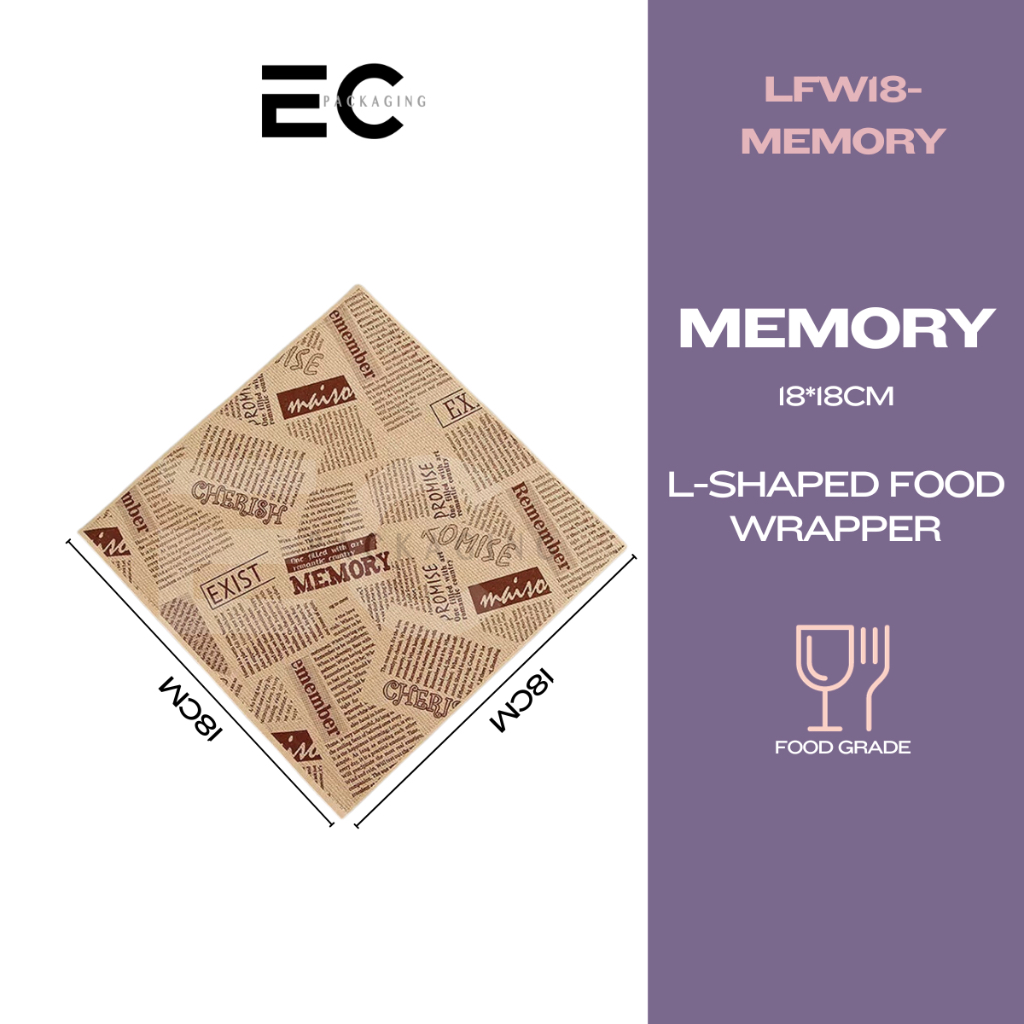 [EC] 100Pcs Burger Sandwich Food Wrapper Grease-Proof Paper Wrapper Oil ...