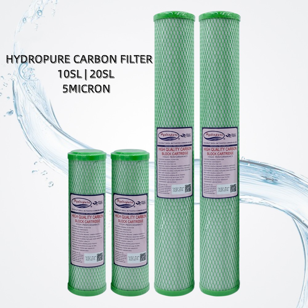Hydropure Carbon Block Filter CTO (Clorine, Taste and Odor Filter)10SL ...