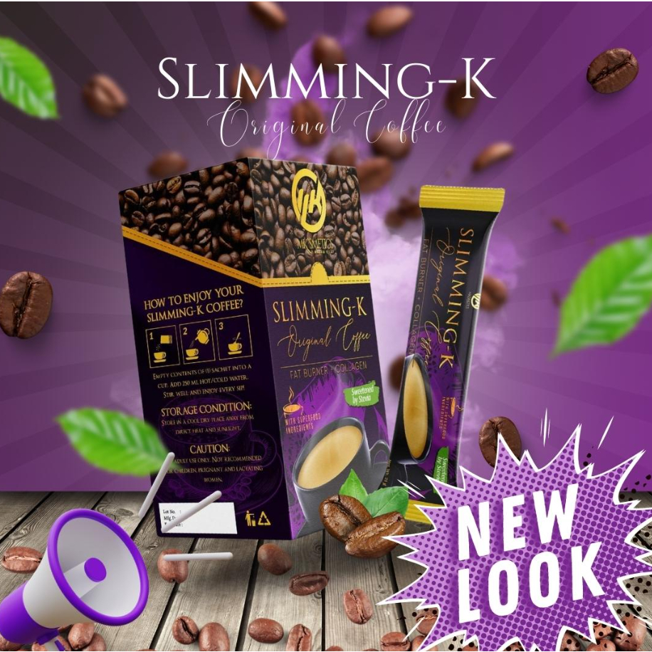 Slimming-K Original Coffee 21gx10 Sachets (Fat Burner + Collagen ...