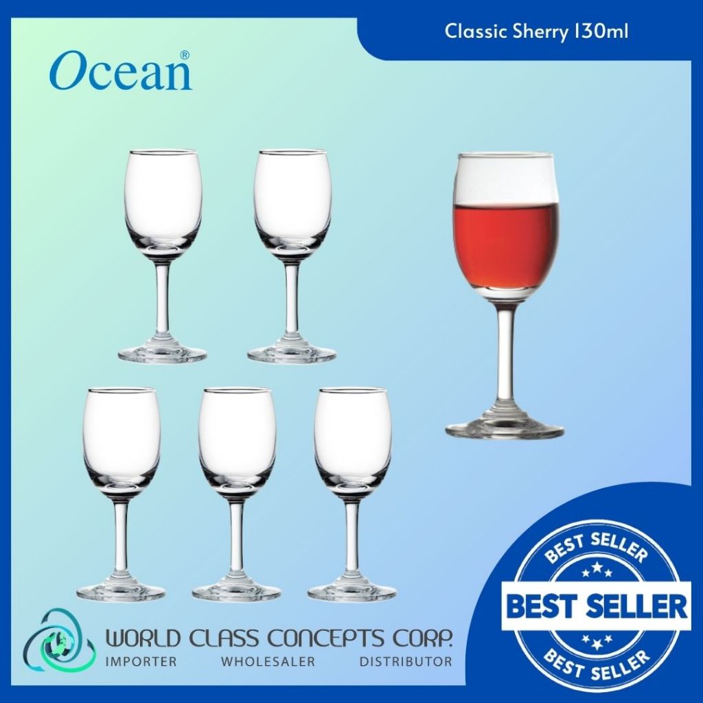 Ocean Glassware Classic Sherry Drinking Glass 130ml (Set Of 6) WCCC ...