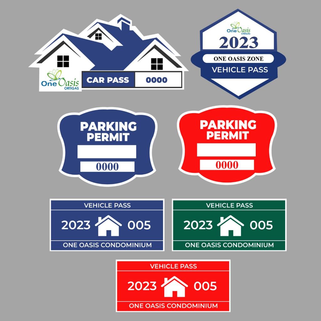 GATEPASS VILLAGE SUBDVISION STICKER PARK STICKER AVERY COMMERCIAL GRADE ...