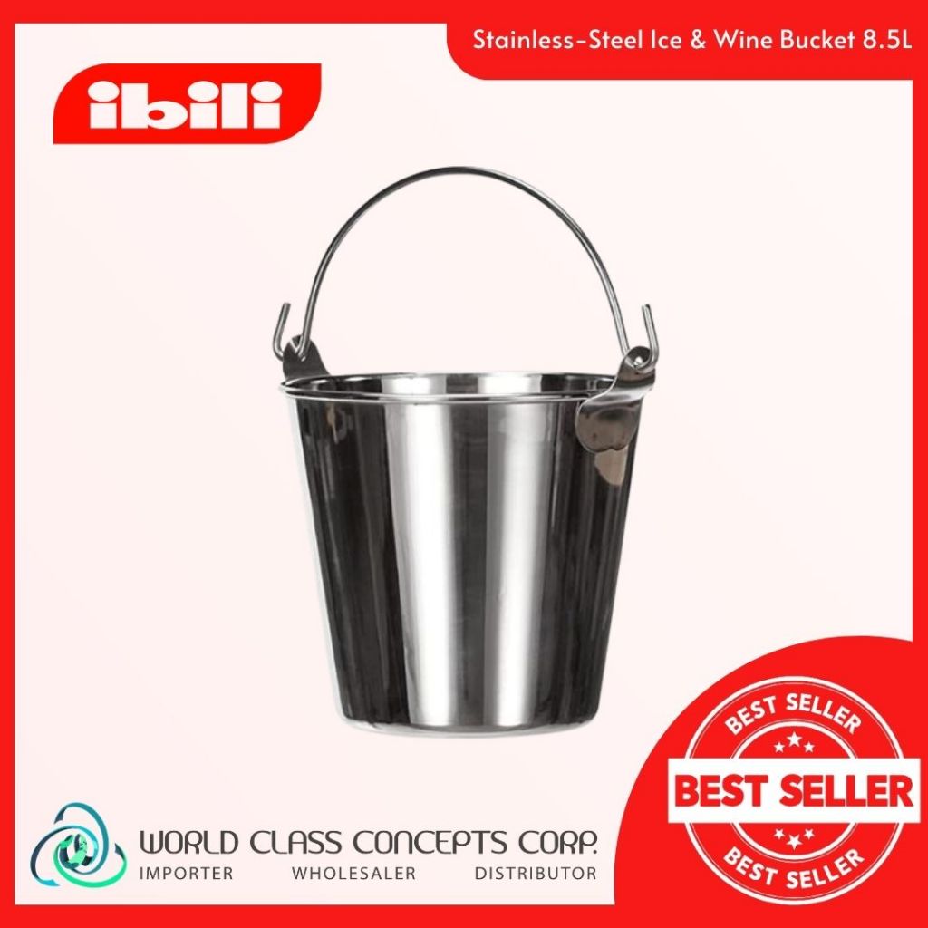 IBILI Stainless Steel Bucket, Ice Buckets Wine Beer Cooler Food ...