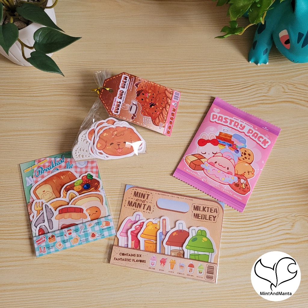 Food Sticker Sets - Waterproof Vinyl Die cut Stickers | Cute Kawaii ...