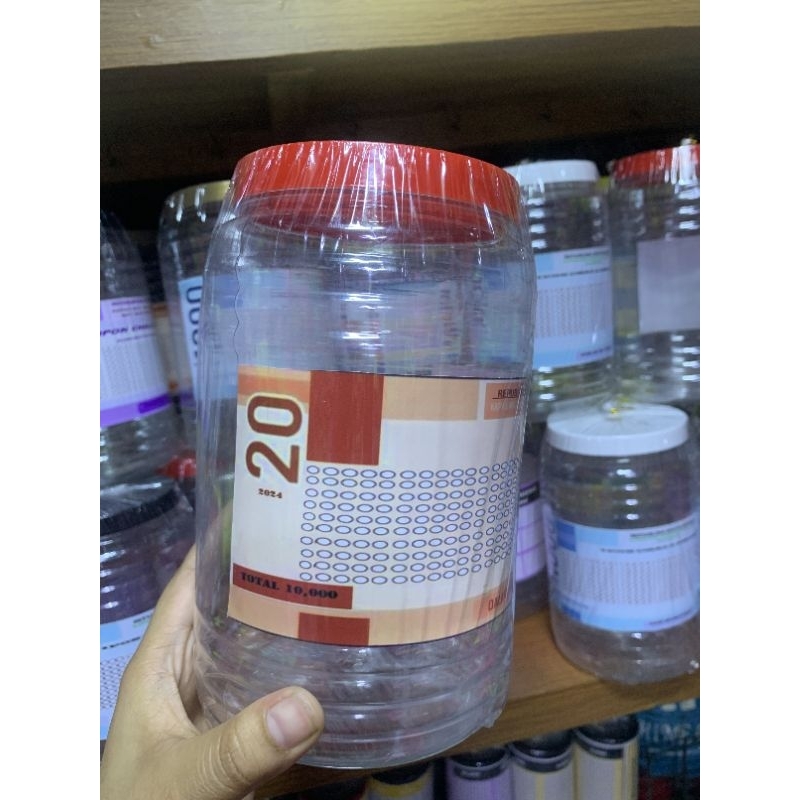 20 ipon Alkansya challenge transparent JUMBO JAR 2L Coinbank | Shopee ...