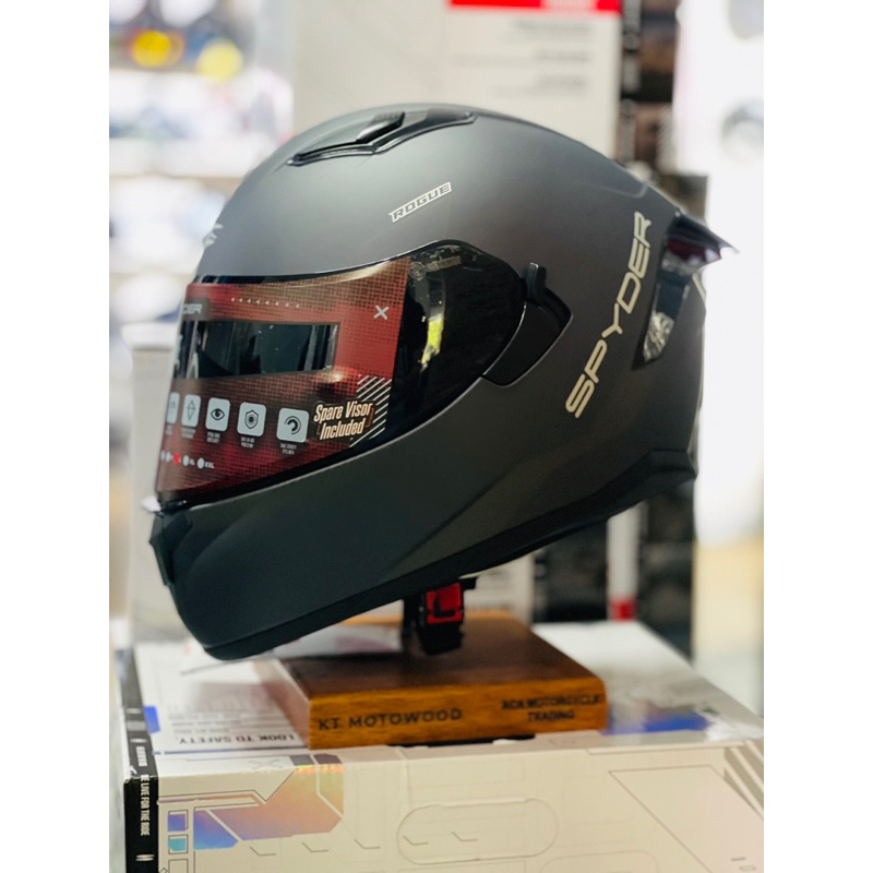 SPYDER ROGUE SOB Full-Face Dual Visor Helmet w/ Free Clear Visor ...
