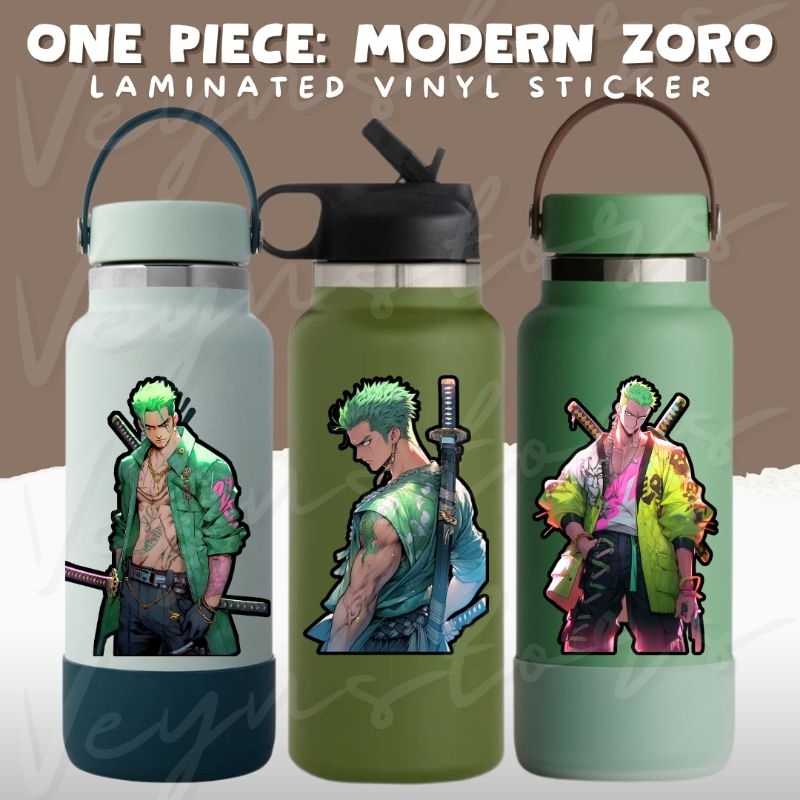 MODERN ZORO ONE PIECE WATERPROOF VINYL STICKER FOR TUMBLER | Shopee ...