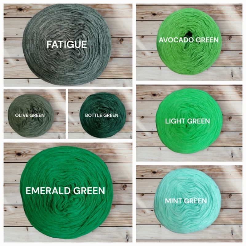 YUNA'S YARN - 100g Soft Indophil Yarn for Crochet / Gantsilyo - GREEN ...