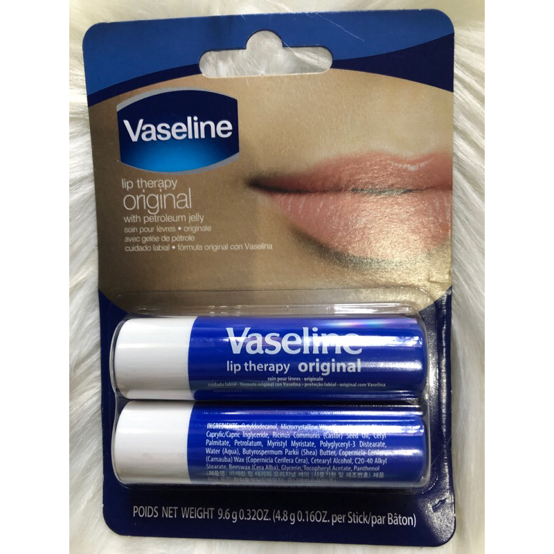 Vaseline Lip Therapy Stick, Original with Petroleum Jelly, 0.32 oz. (Twin Pack) | Shopee Philippines