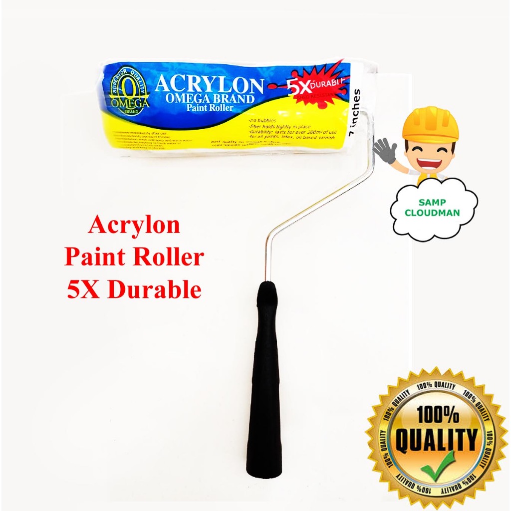 Omega Acrylon Paint Roller 7" with Handle Cotton Rollers 7 inches ...
