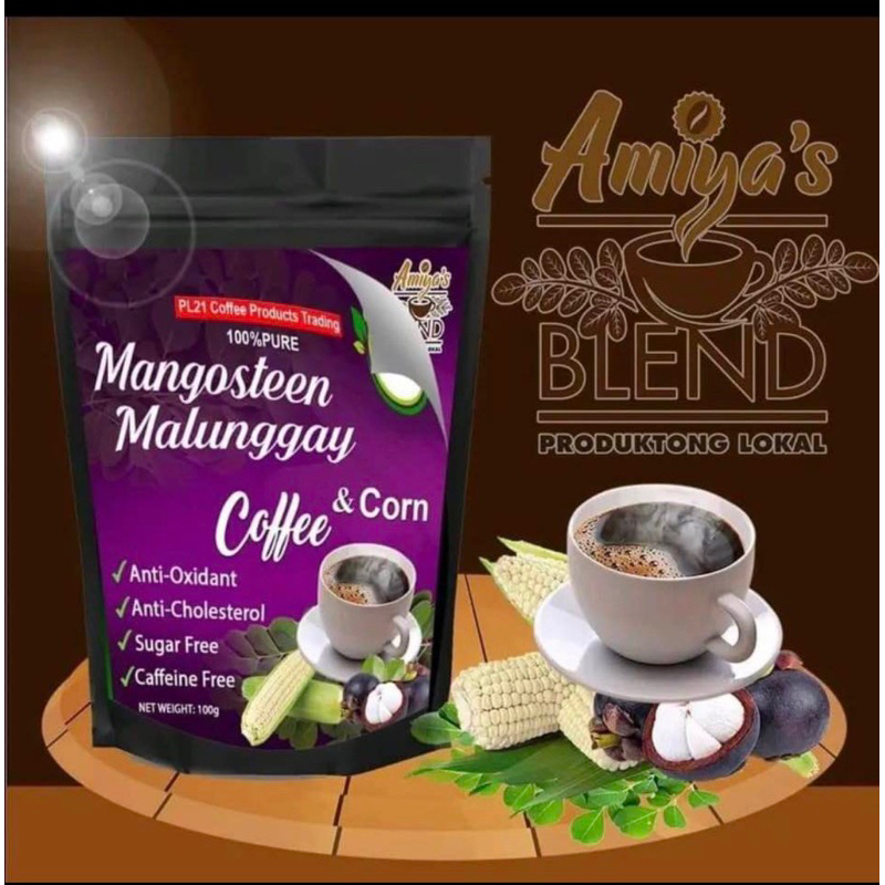 MANGOSTEEN, MALUNGGAY AND CORN COFFEE ORGANIC 100grams (1pack) | Shopee ...