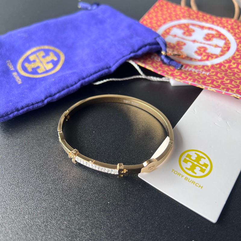 Tory Burch Logo Bangle Bracelet (ORIGINAL) | Shopee Philippines