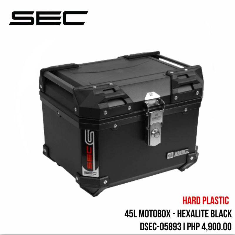 SEC 45L Hard Plastic Box - Hexalite (Black) | Shopee Philippines