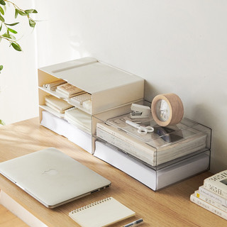 Acrylic U-shaped Stackable Desk Organizer File Bond Paper Rack ...