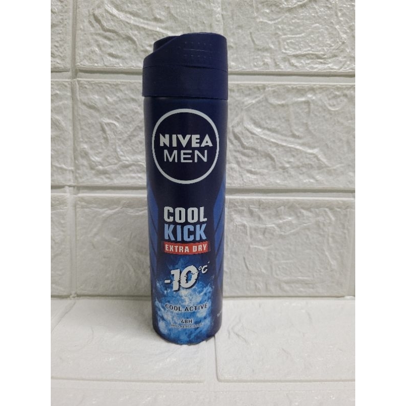 NIVEA MEN DEO SPRAY COOL KICK / DEEP BLACK CHARCOAL (150ML) | Shopee ...