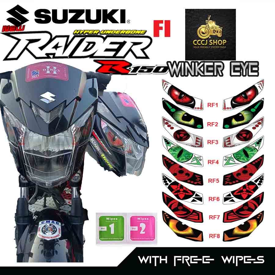 SUZUKI RAIDER Fi 150 WINKER EYE STICKER/ TRANSPARENT/ TRANSLUCENT VINYL ...