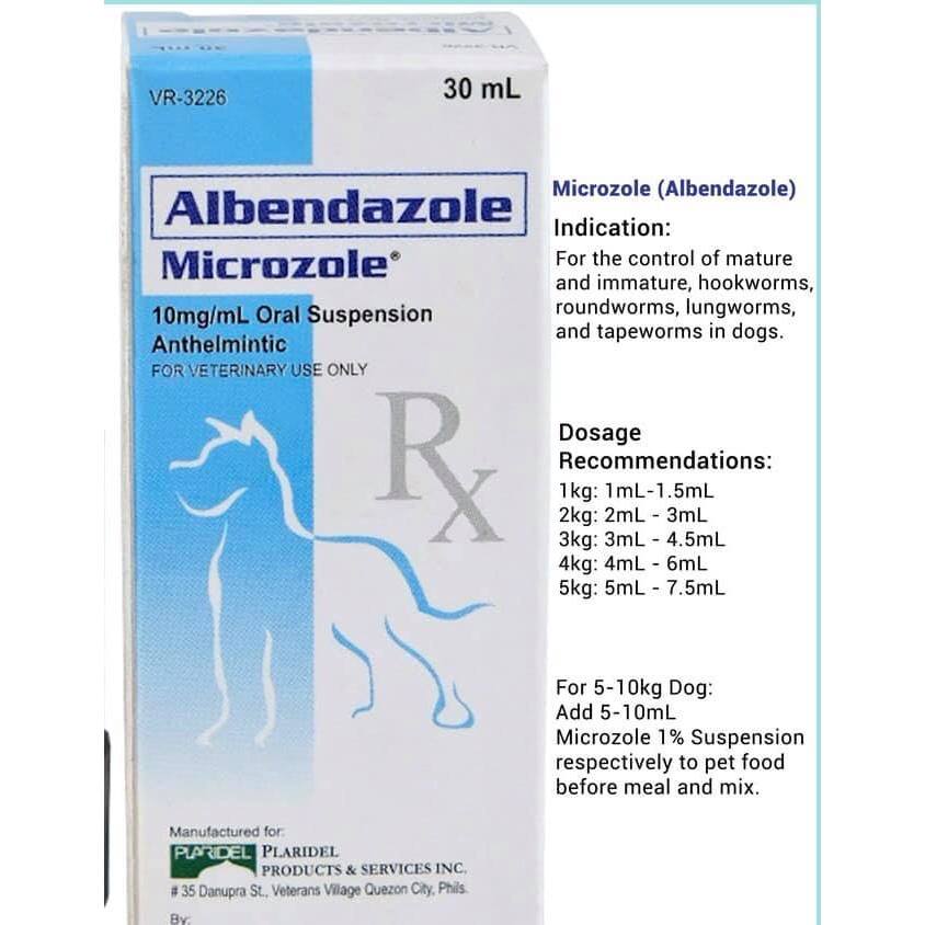 Microzole Dewormer for Cats and Dogs (30 ml) | Shopee Philippines