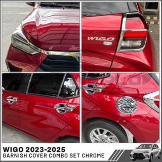 TOYOTA NEW WIGO 2023 - 2025 GARNISH COVER COMBO SET MATT BLACK / CHROME ...