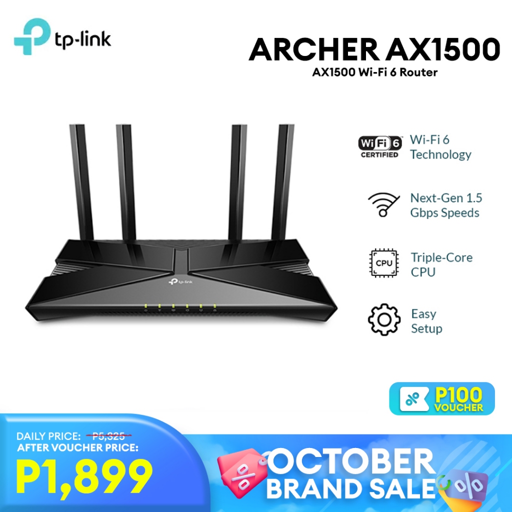 TP-Link Archer AX1500 Dual-Band Wi-Fi 6 Gigabit Router | Shopee Philippines