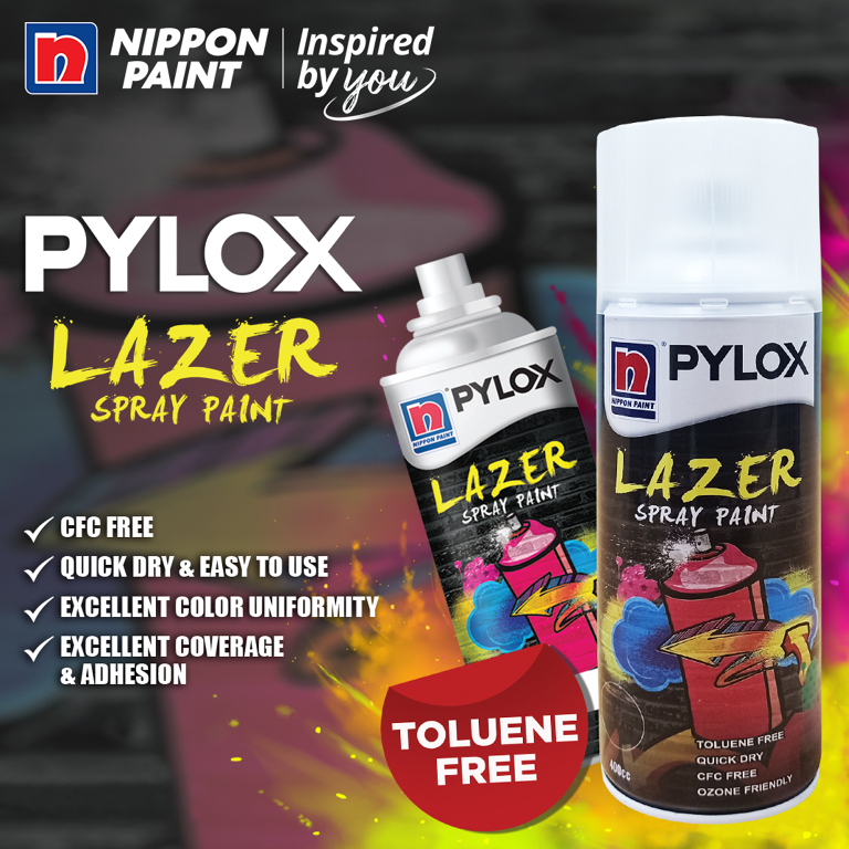 Pylox Lazer Spray Paint Solid Colours Primer Nippon | Shopee Philippines